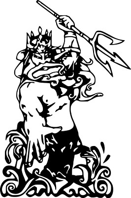 Poseidon Greek God Mythology Art Wall Car Truck Window Vinyl Sticker ...