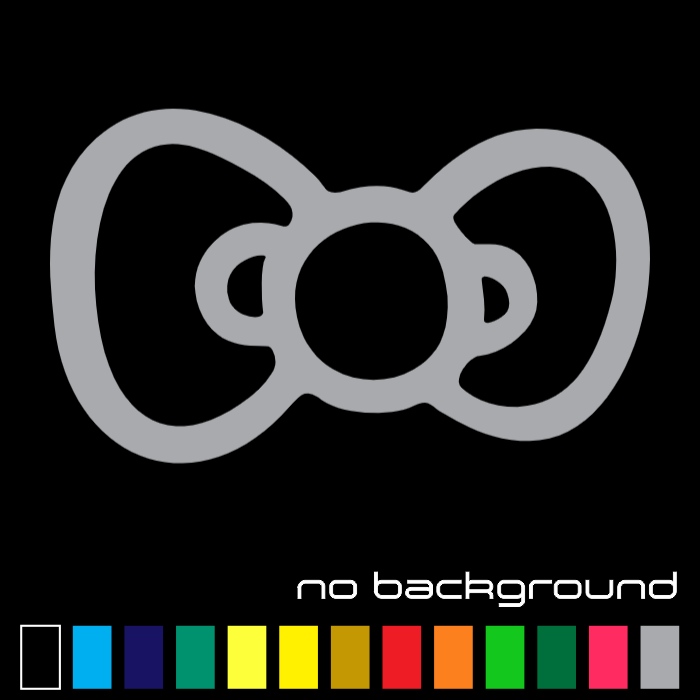 Hello Kitty Bow Stencil Hello Kitty Bow (Inversed) Vinyl Decal Sticker