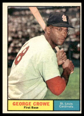 1961 Topps #52 George Crowe St. Louis Cardinals EX-EXMINT | eBay