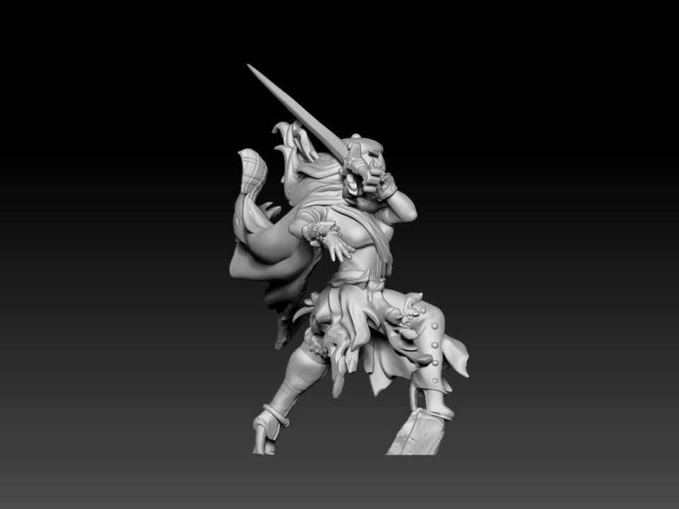 Aislinn Highlander Champion Fantasy Miniature D&D Pathfinder TTRPG | eBay