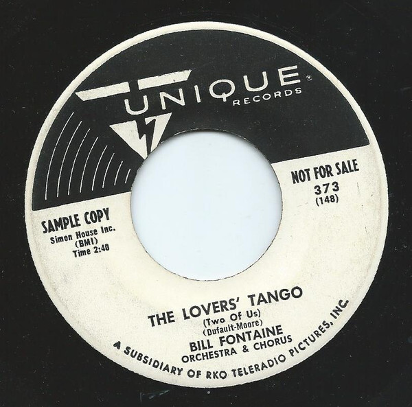 Bill Fontaine Orchestra - Worry About Tomorrow Tomorrow / The Lovers ...