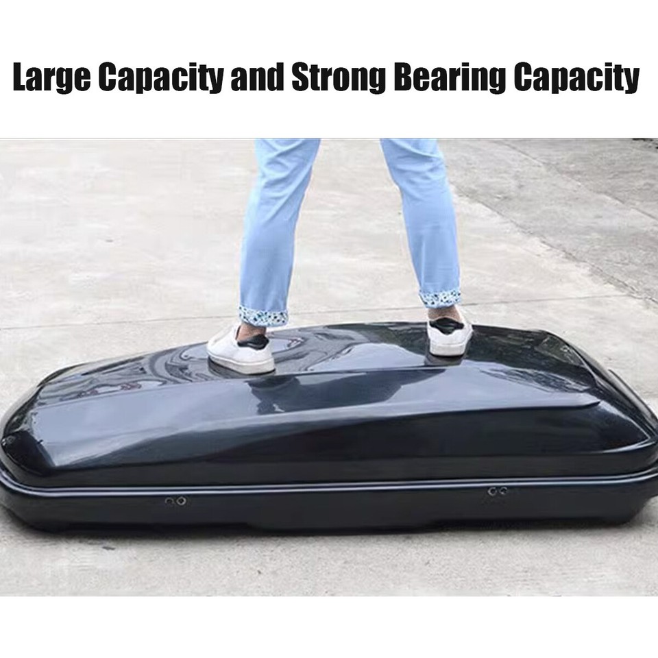 139*90cm Car Roof Top Box Gloss Black Heavy Duty Roof Storage Box ...