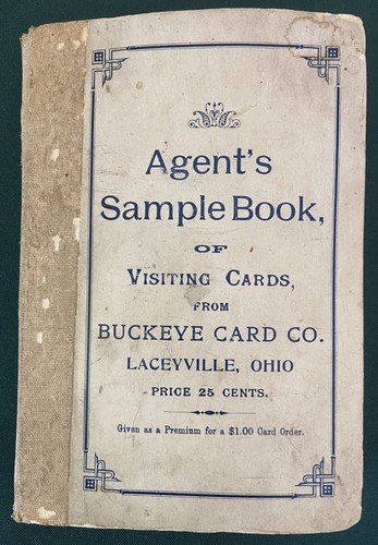 Victorian Agents Sample Book 31 Diecut Calling Visiting Cards Buckeye ...