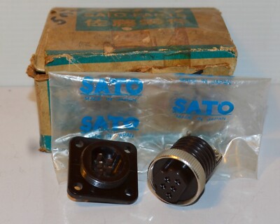 PAIR SATO PARTS (Male & Female) 5 pin connectors NOS japan | eBay