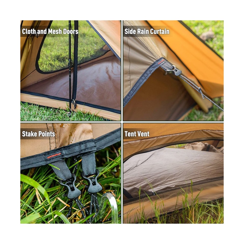 STOVEHUT 70 Hot Tent with Two Tarp Poles and Two Tent Poles | Latest ...