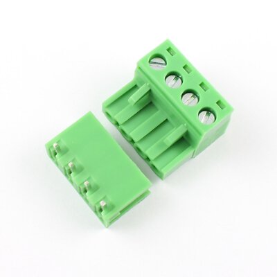 5Pcs 5.08mm 4 Pin Right Angle Screw Terminal Pluggable Plug Connector # ...