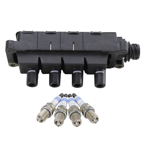 Bosch Ignition Coil & 4 Platinum Spark Plugs Kit For BMW E36 318ti 1.9 ...