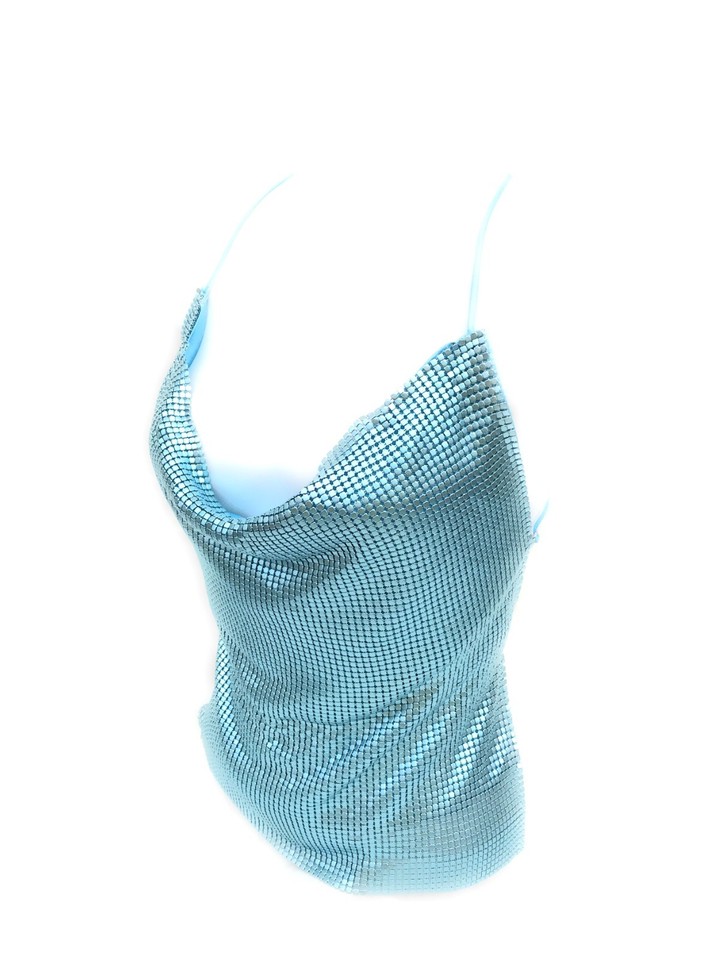 Small Size Metal Mesh Tops for Women Party Prom Night Club (USA Stock ...