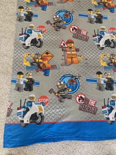 Lego City Twin Size Sheets Construction Police Fitted And Top Set | eBay