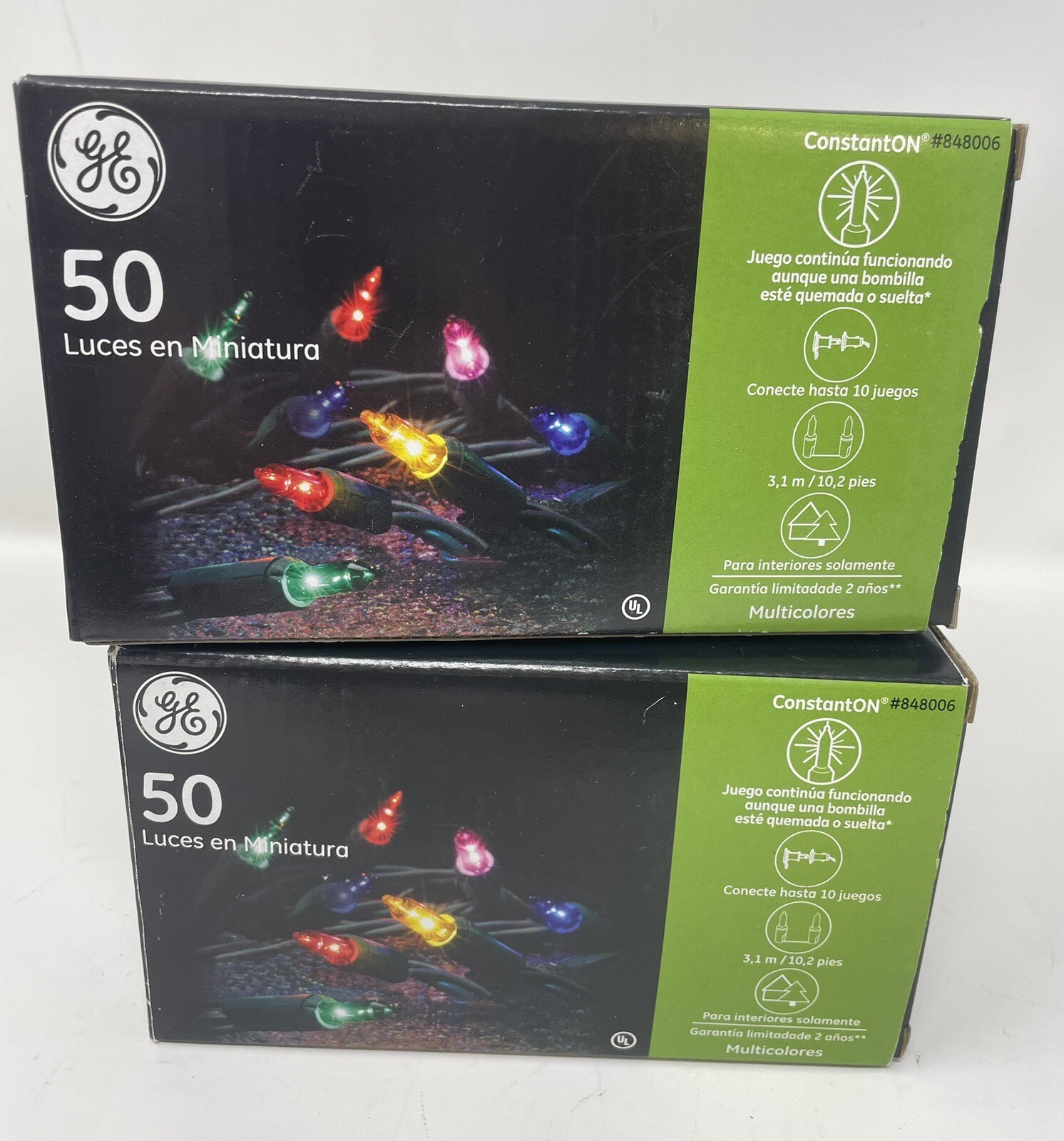 GE 50ct CONSTANTON mini Christmas string Lights G.E. MULTI COLOR NEW | eBay