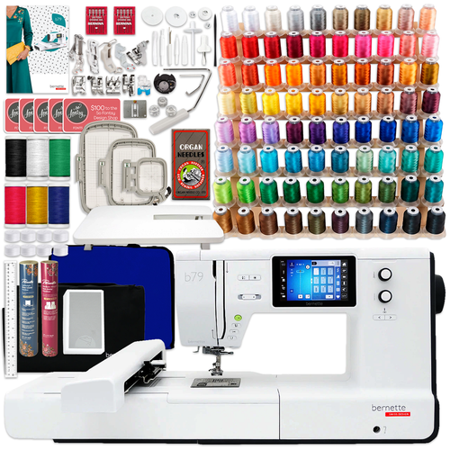 Bernette B79 Sewing & Embroidery Machine Deluxe Thread & Accessory ...