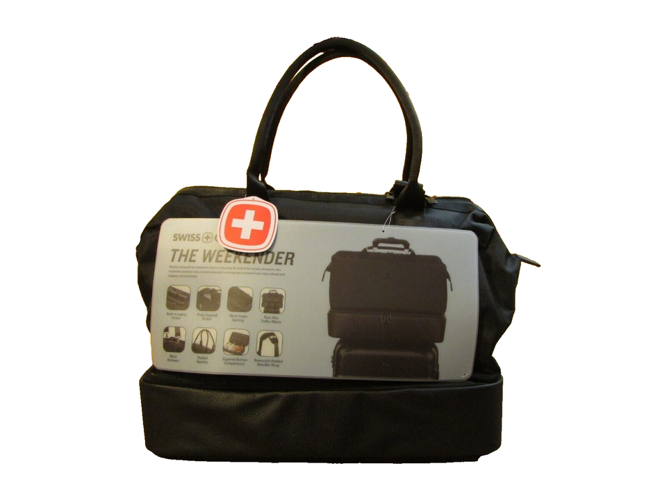 SWISSGEAR Weekender NWT Travel Tote Bag Black 10"WX18"LX13"H | eBay