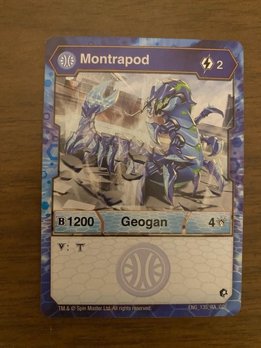 Bakugan ' Montrapod ' Geogan Spin Master Card Eng 135 | eBay
