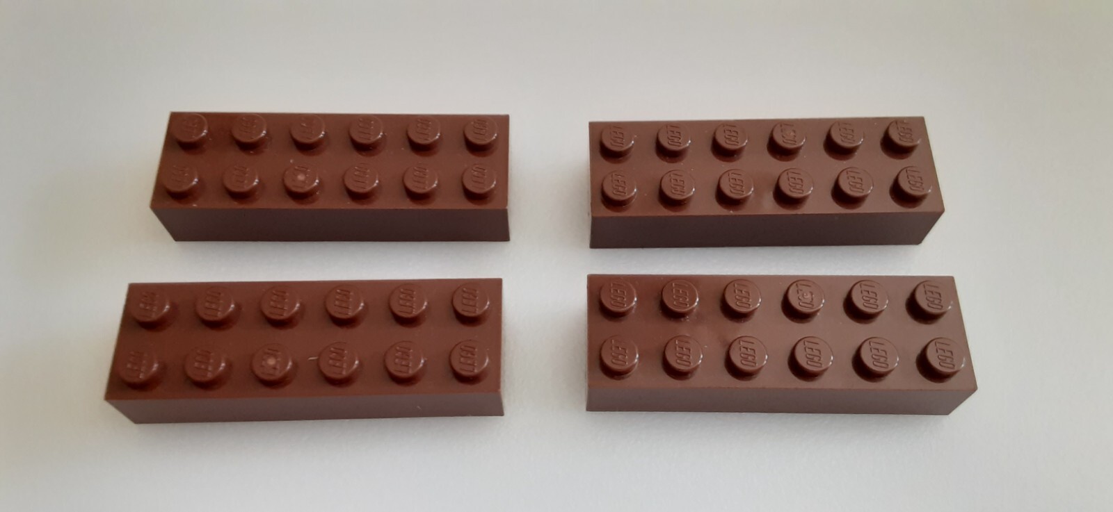 Lego Parts - Brick 2x6 (#2456) - Reddish Brown - (4) | eBay