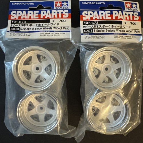 Tamiya SP-673 50673 5-Spoke 2-piece Wheels Wide(1 Pair)1/10 Touring x 2 ...