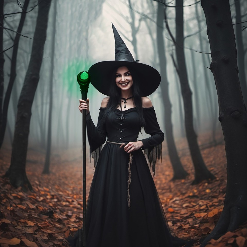 Light Up Orb Evil Queen Wizard Witch Staff Magic Wand Walking Stick ...