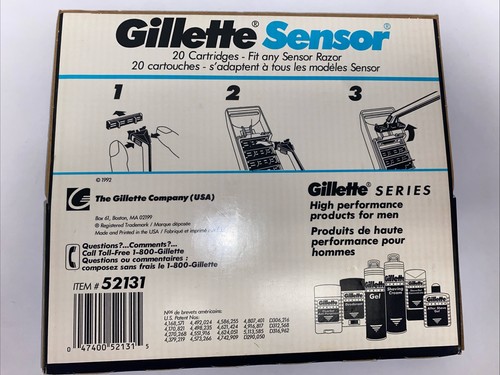 Gillette Sensor razor blades - 20 cartridges | eBay