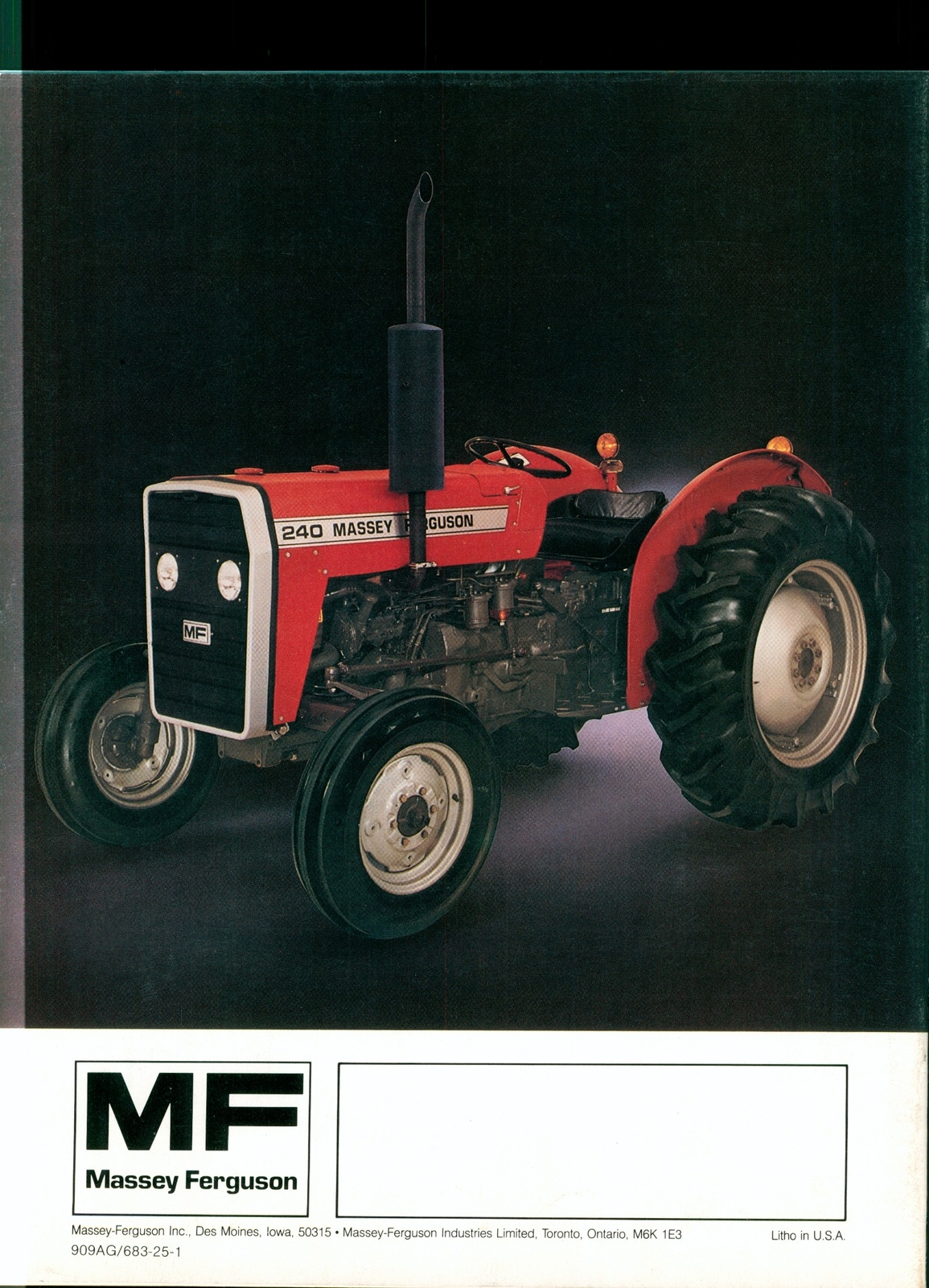 1983 MASSEY-FERGUSON MF 200 SERIES TRACTOR COLOR BROCHURE 15 PG. CLEAN ...