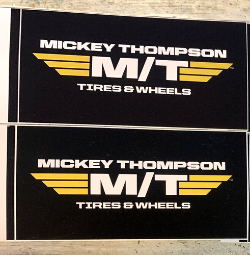 2 Mickey Thompson M/T Tires & Wheels Racing Sticker NHRA Drag Street ...