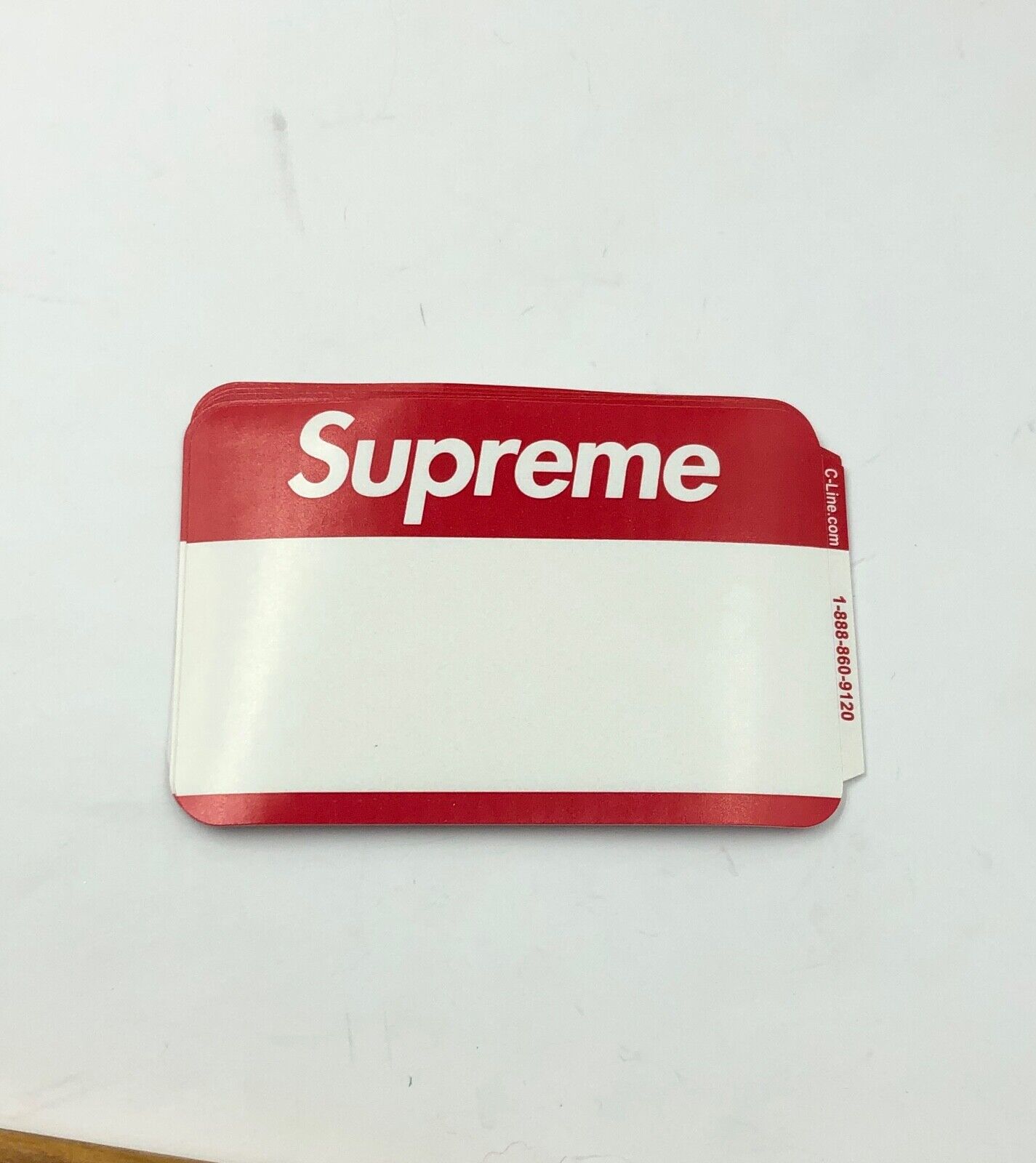 SUPREME Sticker HELLO my Name Is, 10 Stickers RED New Streetwear ...