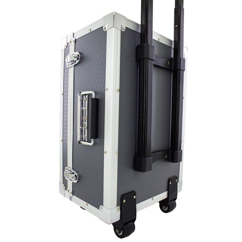 Wheeled Flight Case Tool Box Trolley Transport Telescopic Grab Travel ...