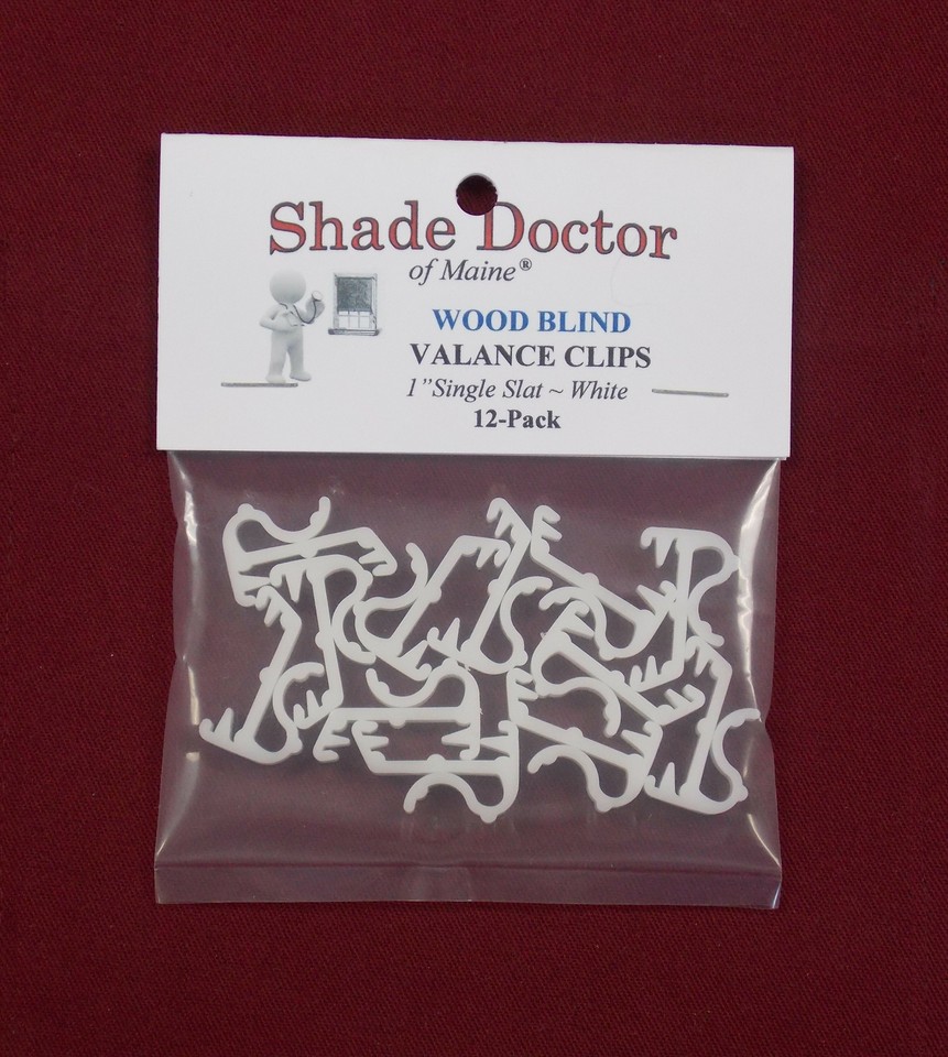 WOOD BLIND VALANCE CLIPS for Valances with 1" Plastic Channel on Back ...