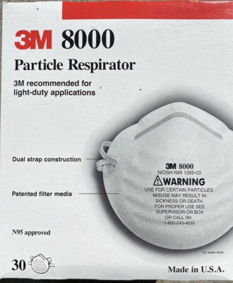 3M N95 8000 Particle Respirators Masks (30-Pack) | eBay