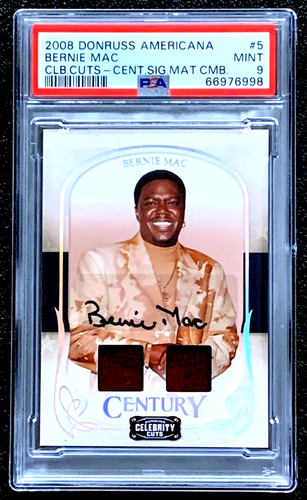 /10 PSA 9 AUTO 2008 BERNIE MAC SIGNED DONRUSS AMERICANA CELEBRITY ...