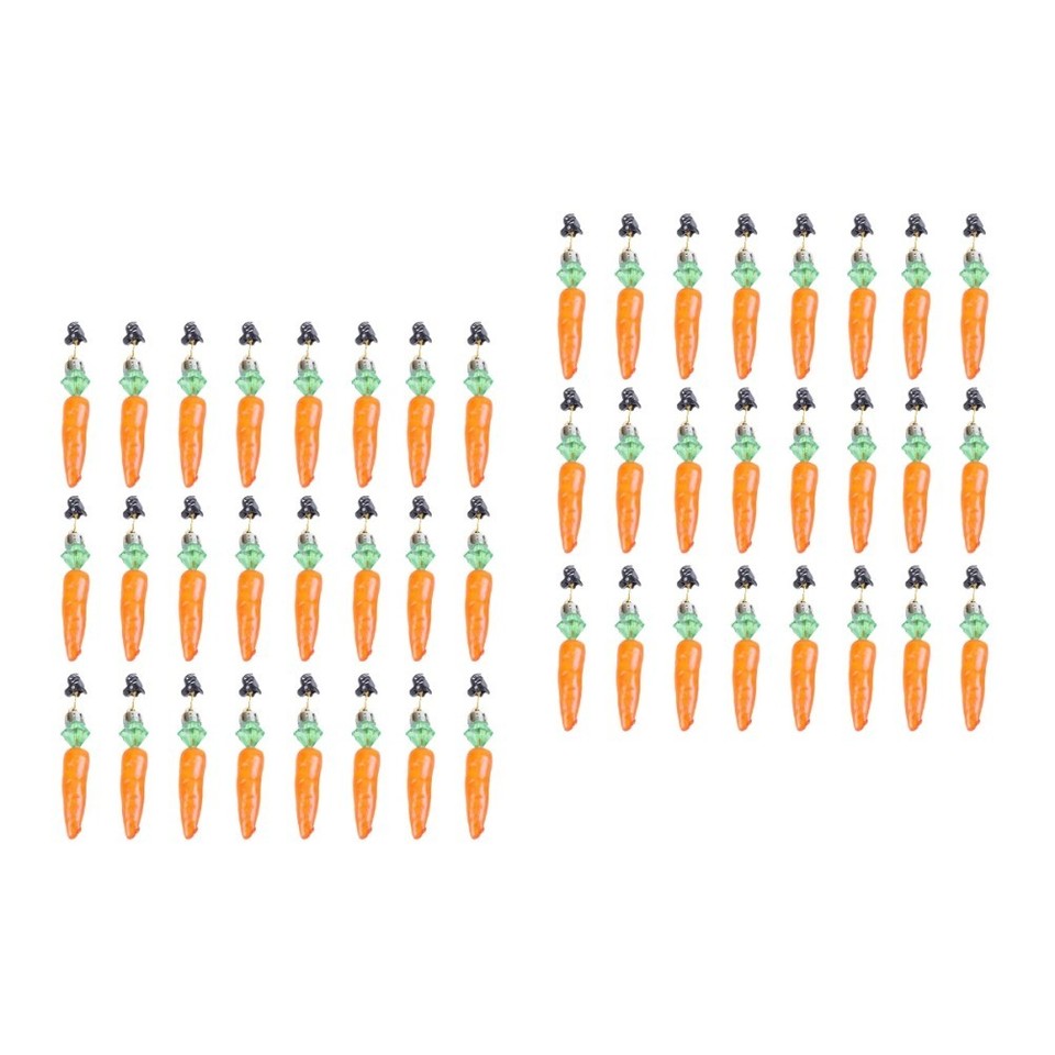 48 pcs Beard Clips Ornaments Carrot Shape Hanging Ornaments Easter ...