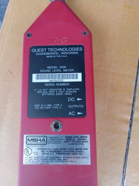 Quest 3m Model 2400 Digital Sound Level Meter for sale online | eBay