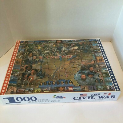 Vintage Civil War 1000 piece Jigsaw puzzle White Mountain Shrinkwrapped ...