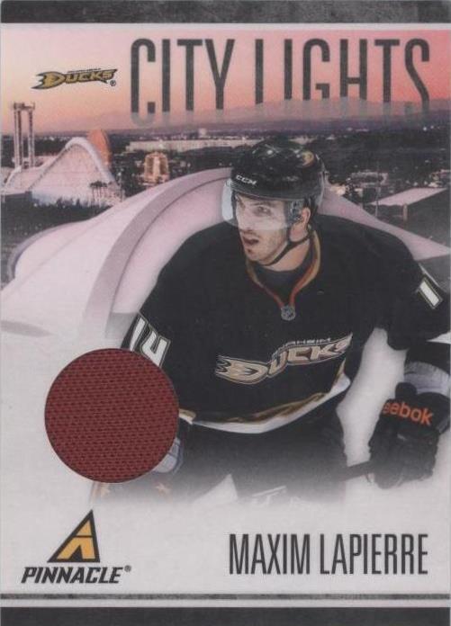 2010-11 Panini Pinnacle - City Lights Maxim Lapierre #63 Materials /499 ...