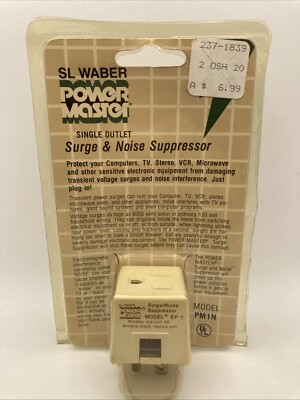 SL Waber Power Master Single Outlet Surge And Noise Suppressor PM1N EP ...