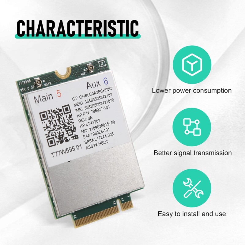 2X(Lt4120 X5 LTE T77W595 796928-001 4G WWAN M.2 150Mbps LTE Modem for ...