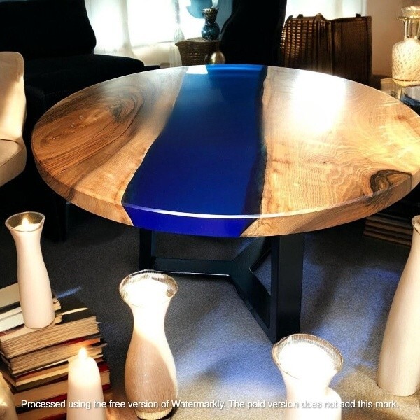 Custom Epoxy Table – Live Edge Resin River Table – Unique Wood & Epoxy ...
