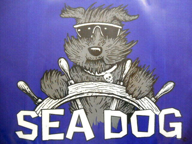 Nautical Pirate SEA DOG 12" x 18" Two Sided Flag Fabric 200 Denier Boat ...