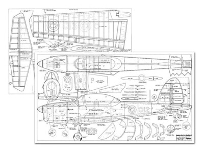 Chipmunk 86" Wingspan RC Model Airplane Printed Plans & Templates | eBay