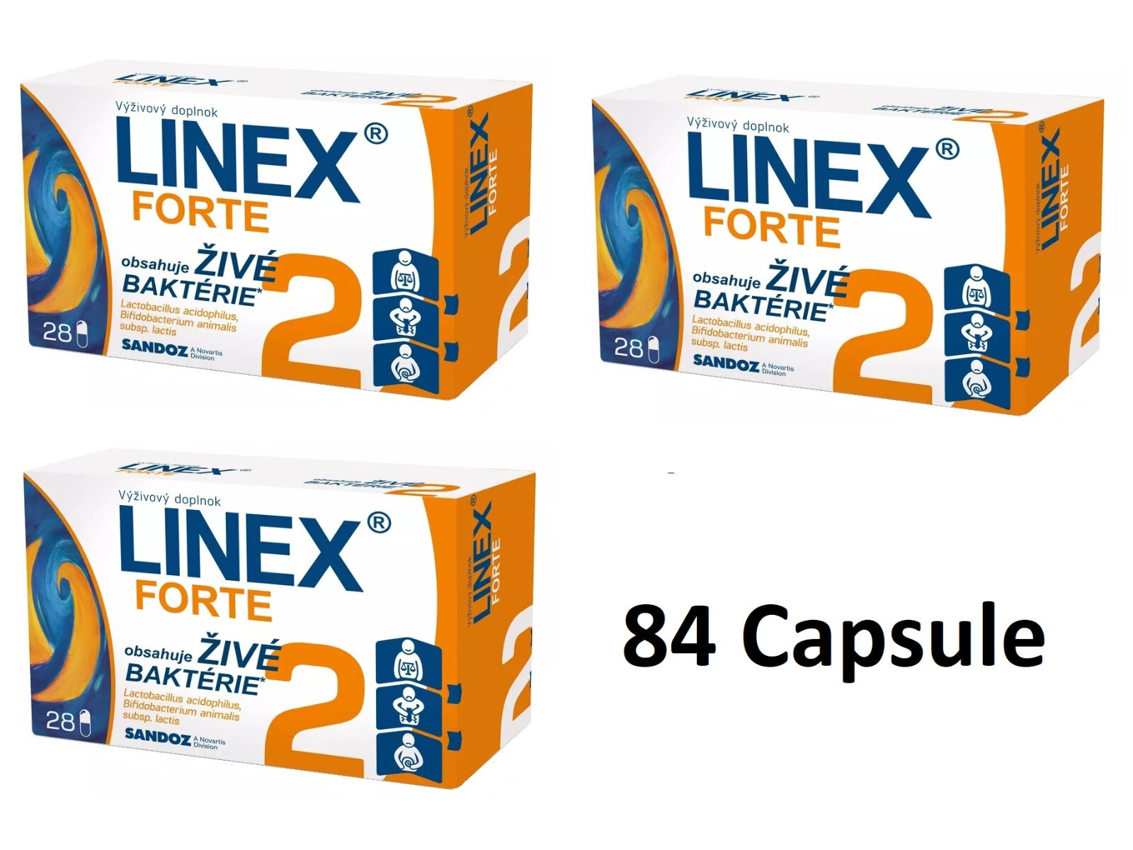 LINEX Forte Probiotici Probiotico Capsule Inulina Lactobacillus Senza ...