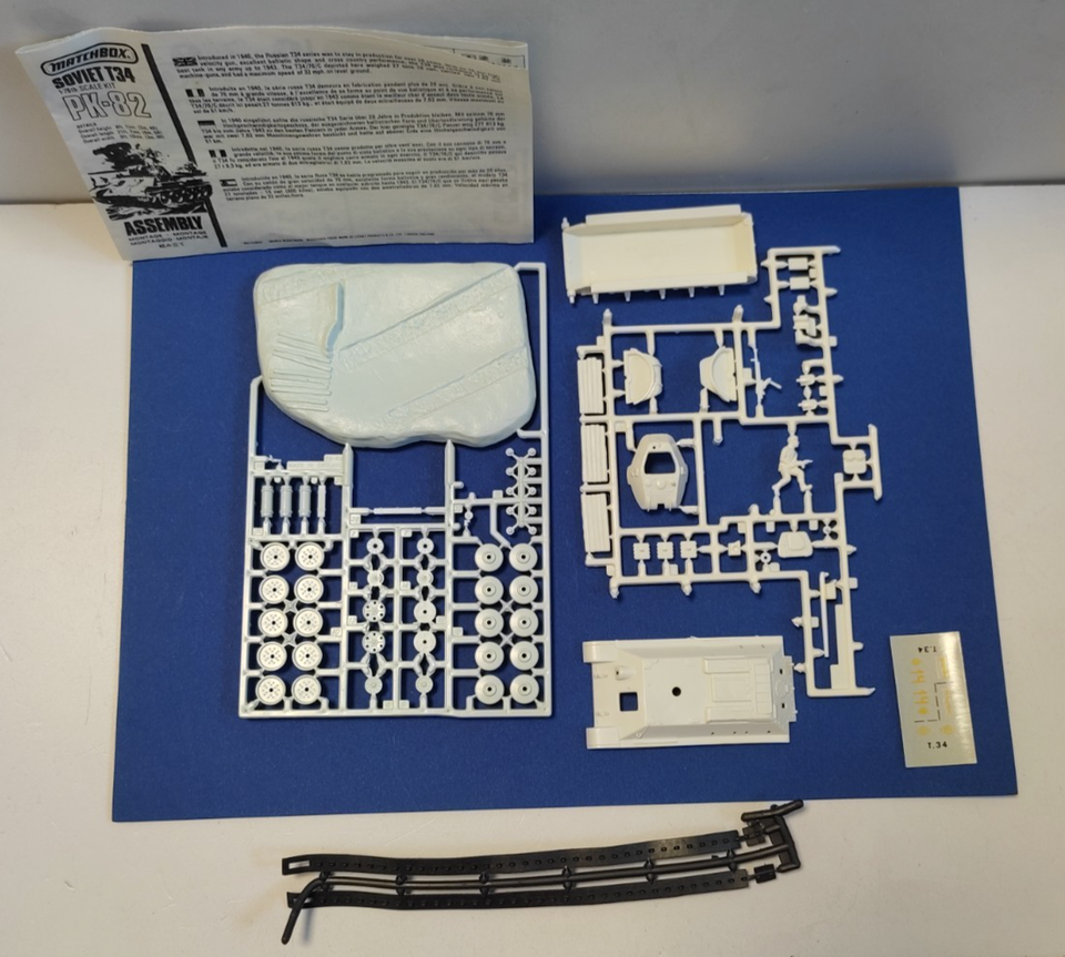 MATCHBOX USATO 1:76 KIT CARRO ARMATO SOVIET T.34 / 76C CON DIORAMA PK ...