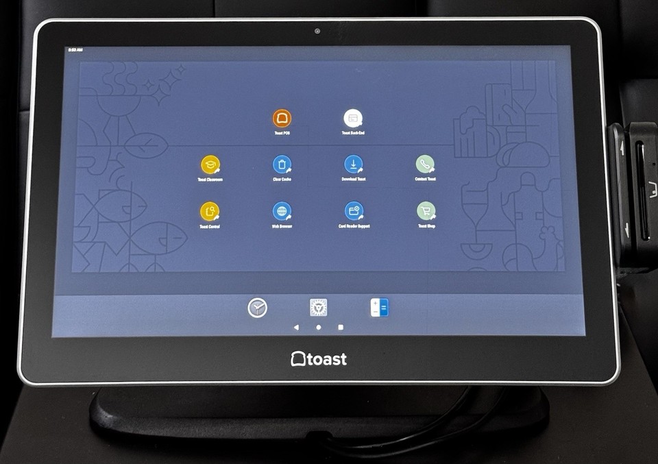 Toast Flex TT200 POS 14” Point Of Sale System w/ Power Cord and Card ...