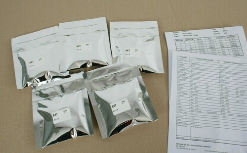 5 x AXT GaAs Wafers S-I Undoped 50.8mm - Double sides polished ...