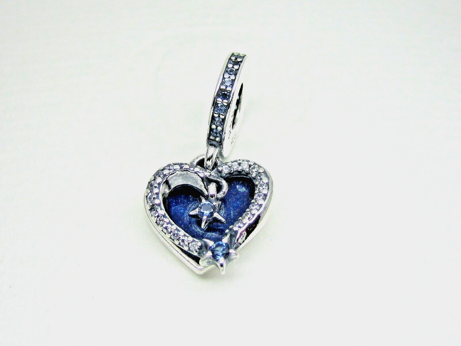 Authentic Pandora #792356C01 Celestial Shooting Star Heart Double ...