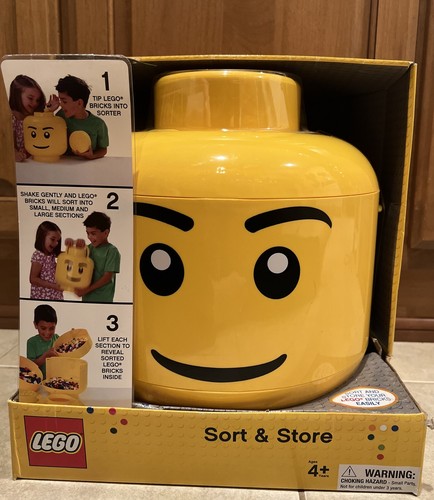 LEGO Sort & Store NEW Mini Figure Head Storage Container 2012 KP001 Box ...