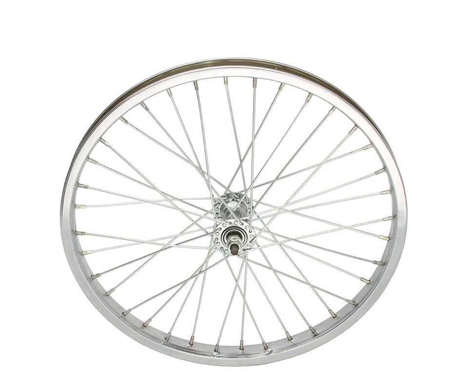 20 X 2.125 HEAVY DUTY 12G FRONT OR COASTER OR FREEHWEEL CHROME 36 SPOKE ...
