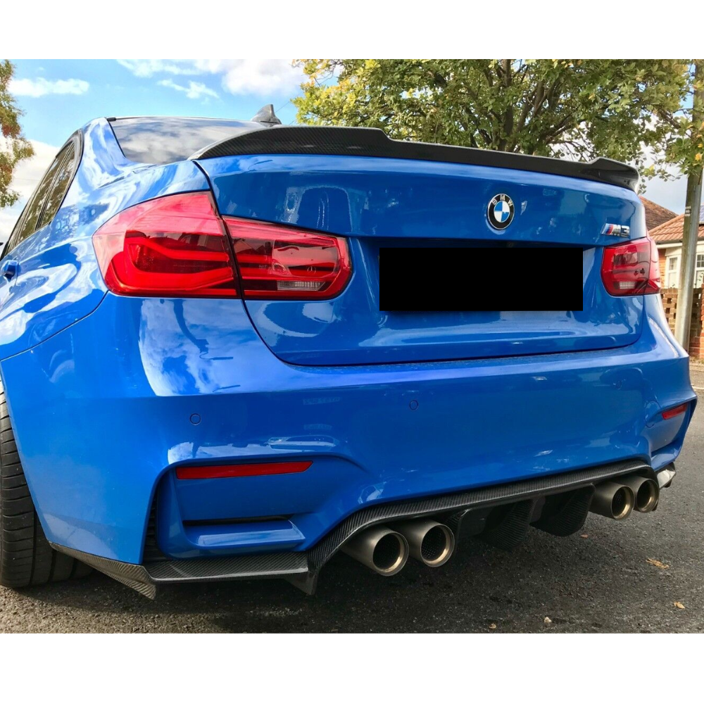 Gloss Carbon Fiber Cs Style Boot Lip Spoiler For BMW F30 M3 F80 Wing ...