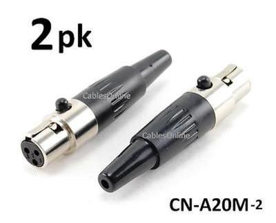2-PACK Mini XLR 3-Pin Female Pro Lapel Microphone/ Mic Pack Audio ...