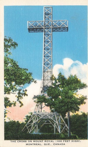 Postcard The Cross on Mount Royal Montreal Quebec Canada | eBay