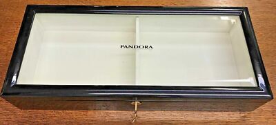 PANDORA | GLASS TOP BLACK JEWELRY DISPLAY BOX NEW PRESENTATION DEALER ...