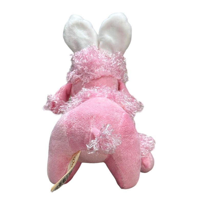 Poodle Dog Plush in Bunny Rabbit Ears Pink 8 Inch Stuffed Animal Easter ...