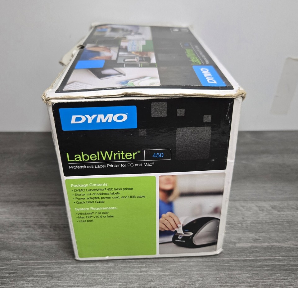 Dymo LabelWriter Label Printer 450 Turbo Model 1750283 W/Box For Parts ...